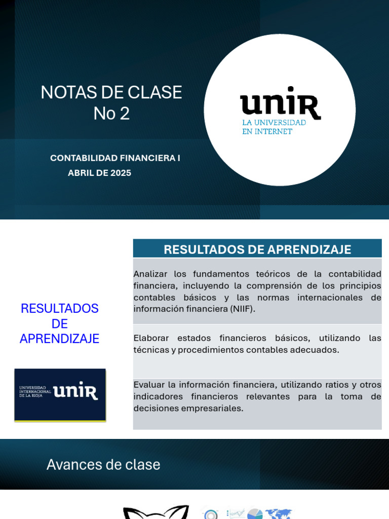 Notas de Clase No 2 090525 | PDF | normas internacionales de ...