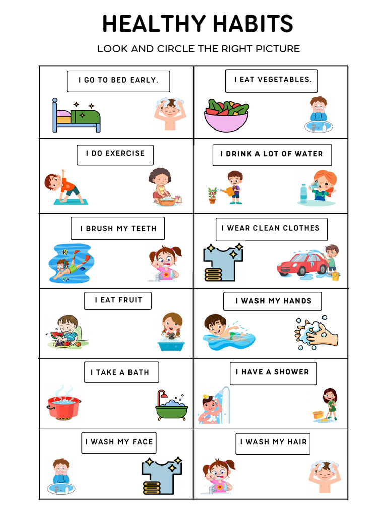 Healthy Habits Multiple Choice | PDF