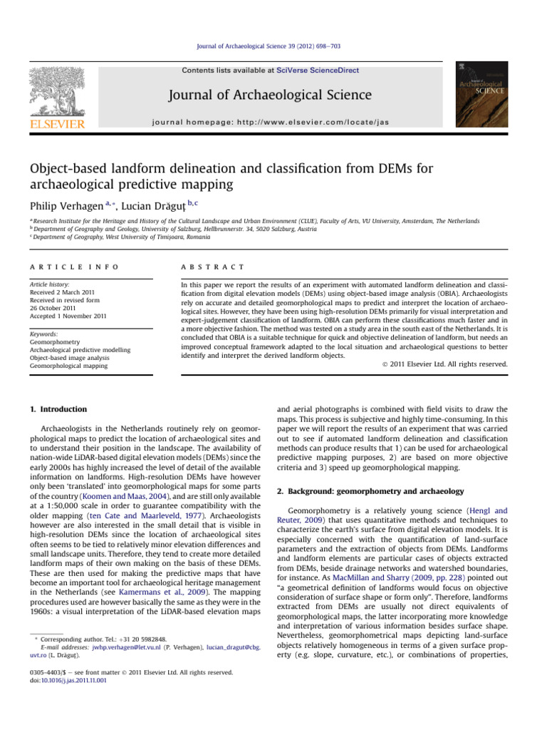Object-Based Landform Delineation and Classification From DEMs For ...