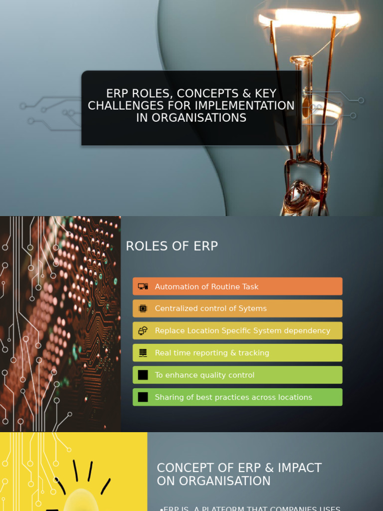 ERP Roles, Concepts & Key Challenges For Implementation in ...