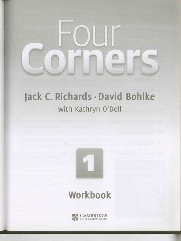 Four Corners 1 WB | PDF