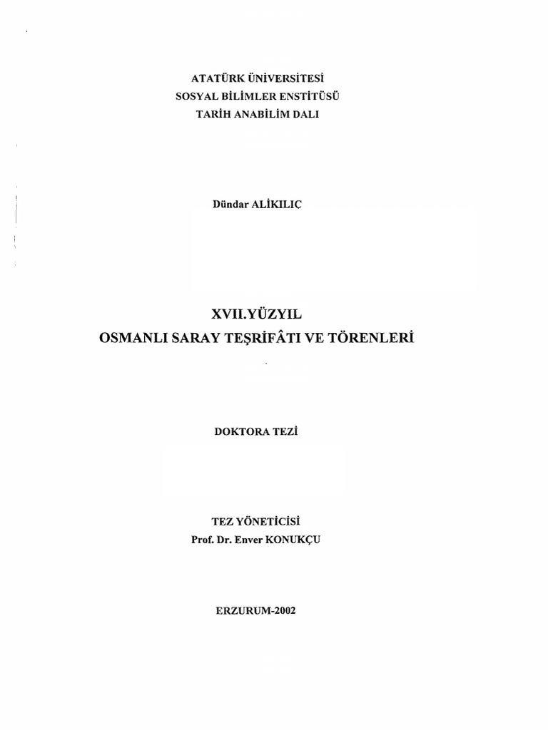 Osmanlı Saray Teşrifatı-17.Yy | PDF