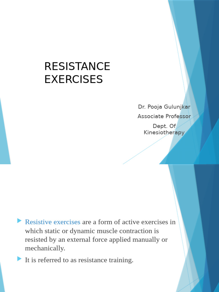 Resistance Exercises for Muscle Performance | PDF | Strength Training ...