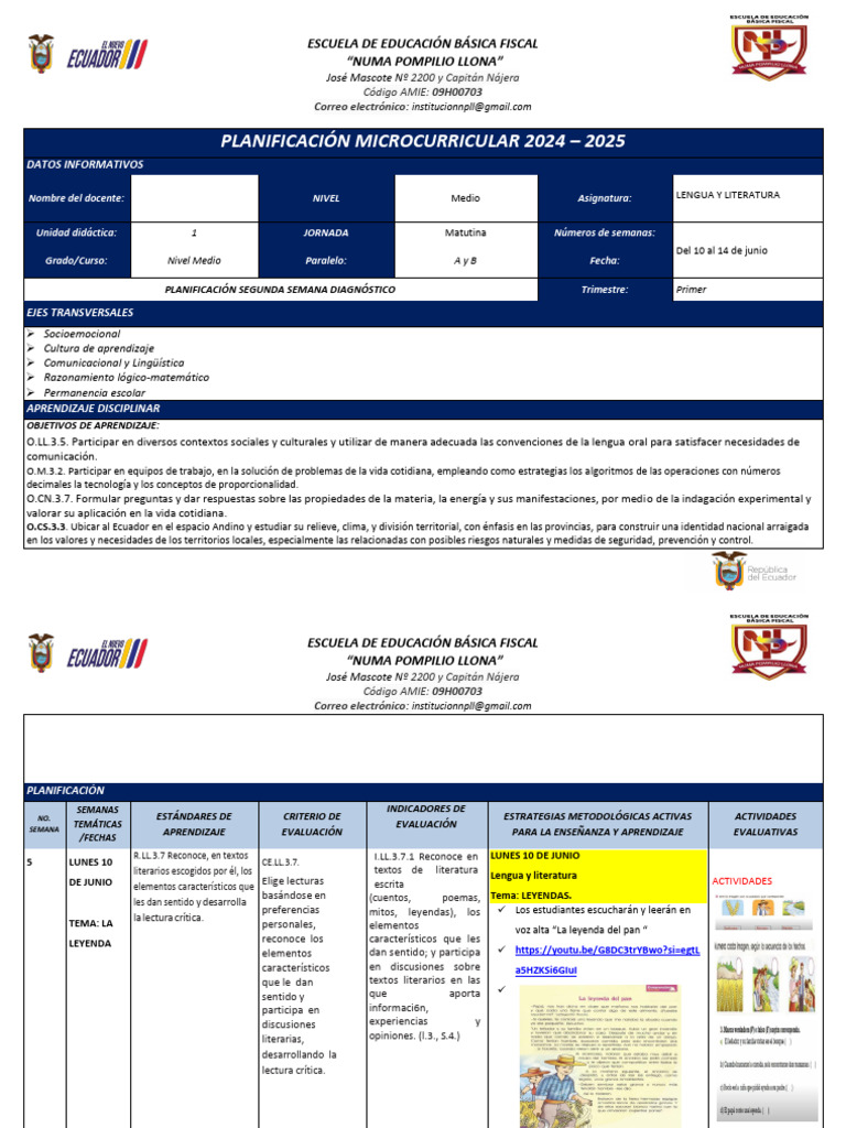 Planificacion Primer Trimestre 5to 2024 | PDF | Educación primaria ...