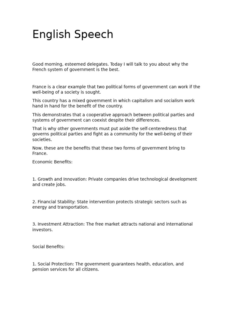 English Speach | PDF