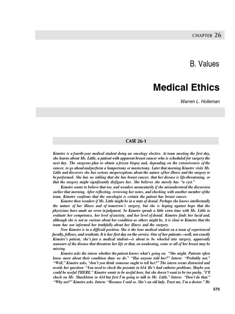 Medical Ethics | PDF | Confidentiality | Informed Consent