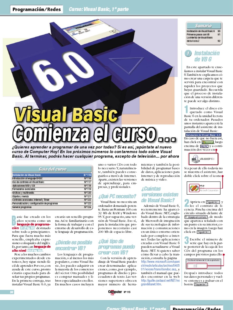 Curso de Visual Basic | PDF | Básico | Red de computadoras