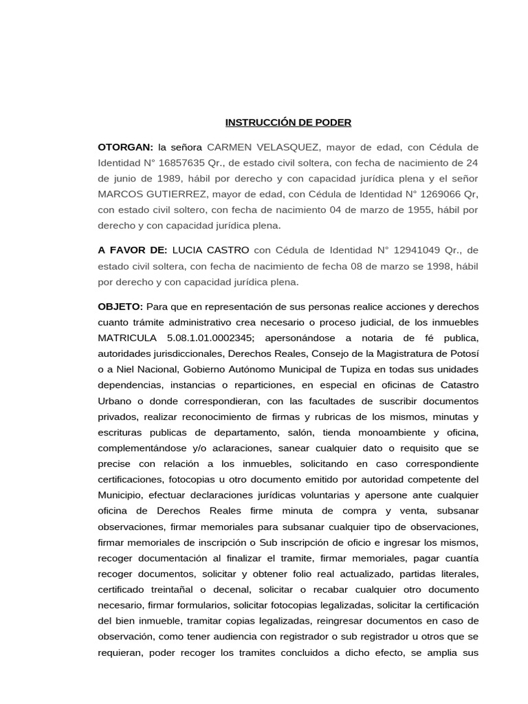 Contrato Mandato | PDF