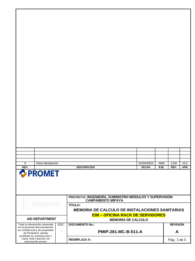 E08 Memoria de Calculos IISS | PDF | Suministro de agua | Ingeniería Química