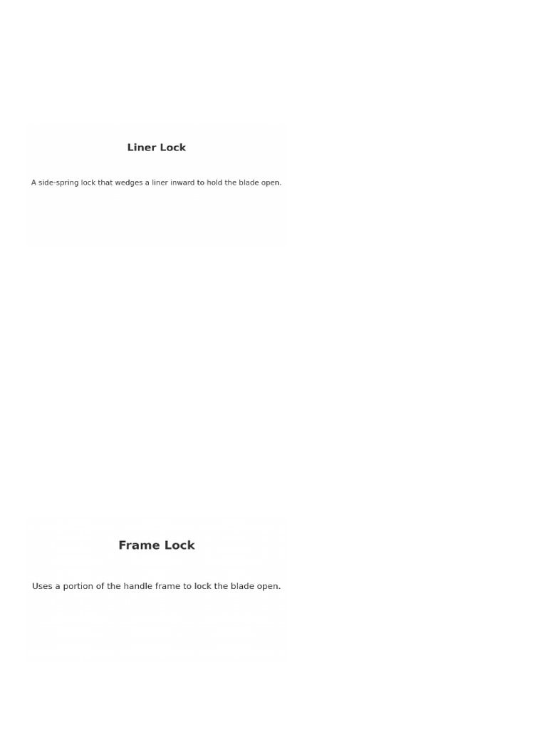 Pocket Knife Locking Mechanisms | PDF