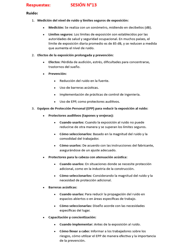 Sesión N°13 | PDF | ruido | Radiación