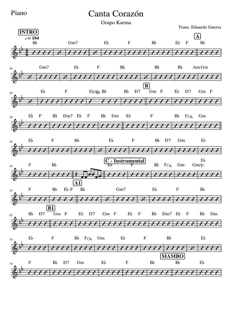 Canta Corazón Piano Pdf