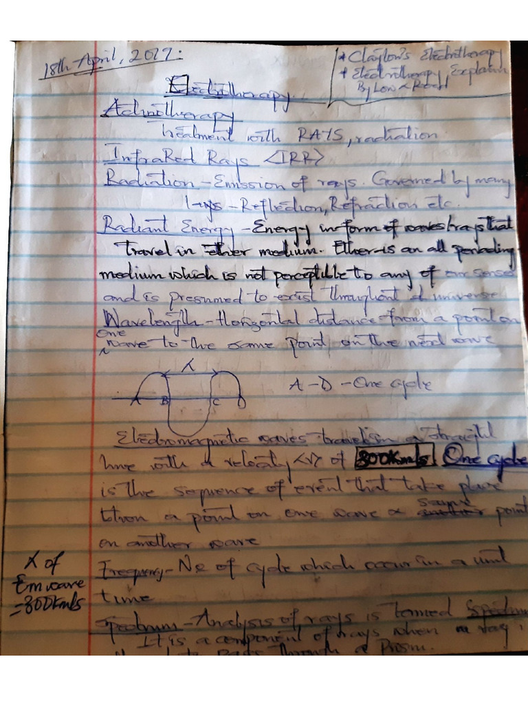 Electrotherapy Note | PDF