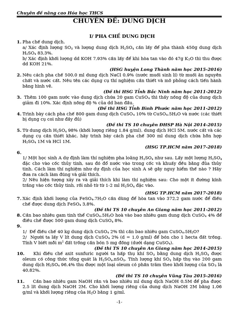 5-Chuyen de Dung Dich | PDF