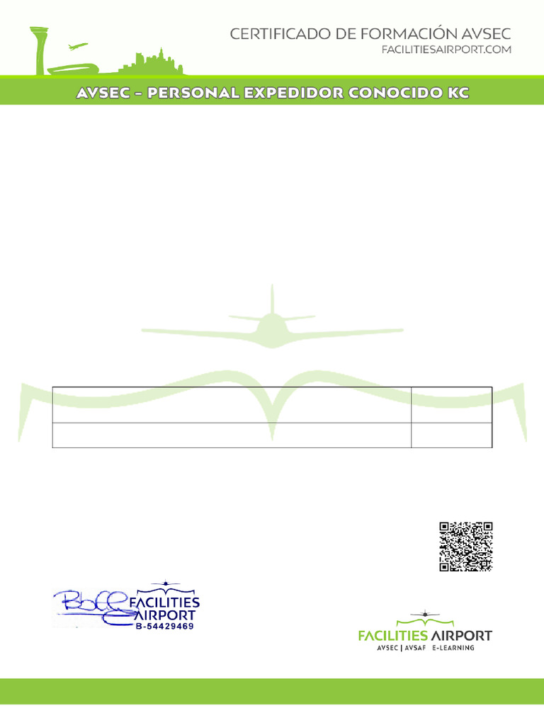 Certificado Avsec 11.2.3.9 PNFKC | PDF