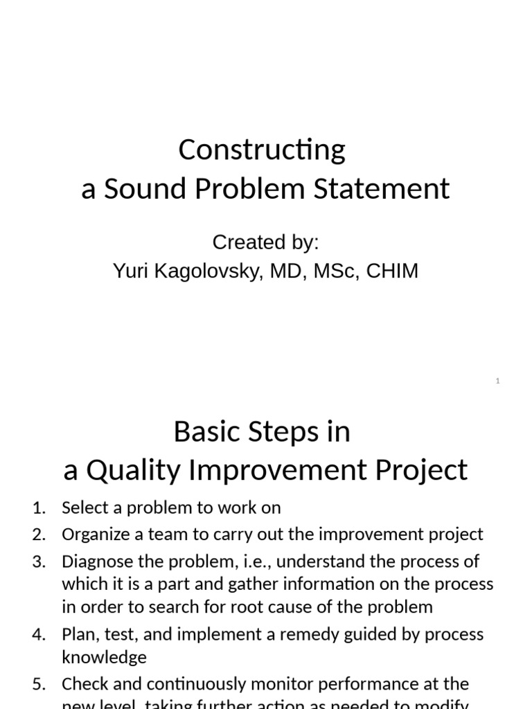 Constructing Problem Statements1 | PDF | Emergency Department | Hospital