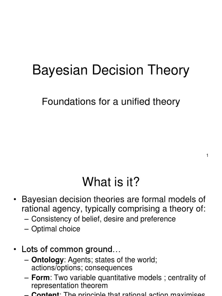 Bayesian Decision Theory | PDF | Philosophy | Teaching Methods & Materials