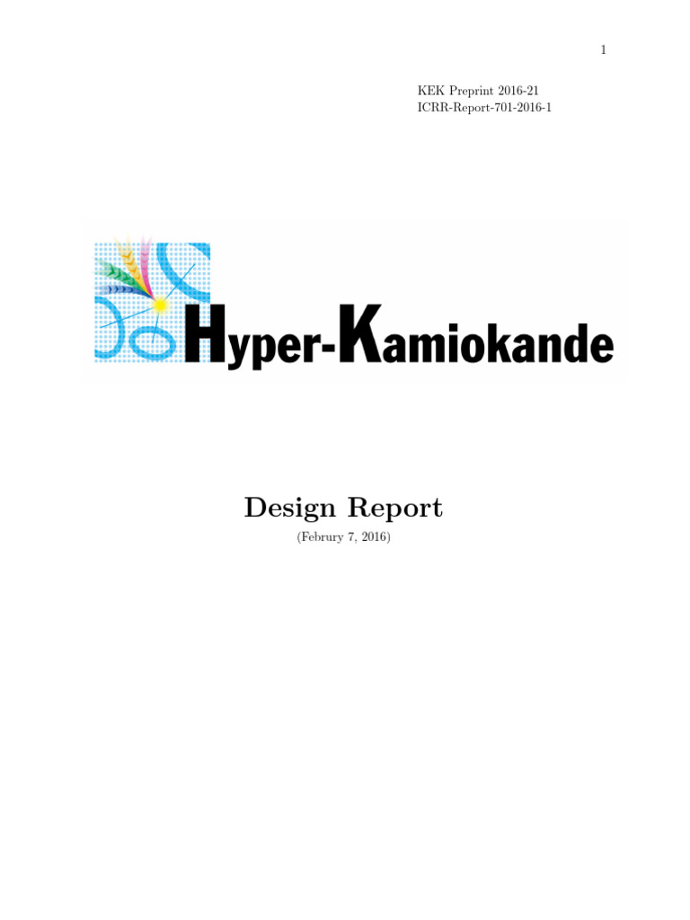 HK design | PDF | Neutrino | Physical Sciences