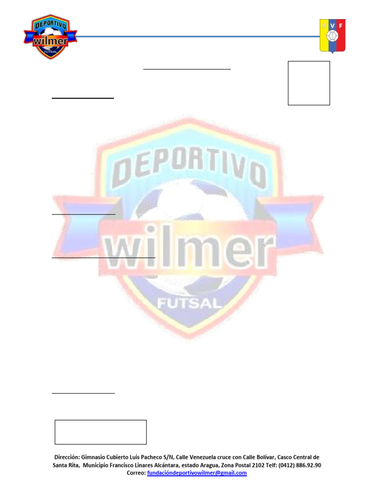 Planilla de Inscripción Dvo Wilmer | PDF