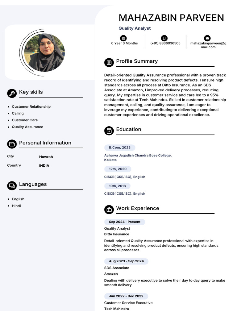 Mahazabin Parveen CV | PDF | Production And Manufacturing | Business