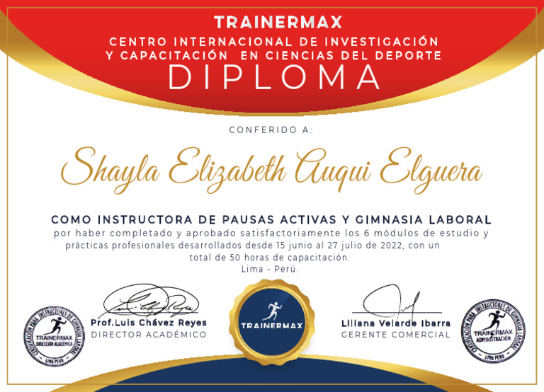 Shayla Auqui Elguera (Diploma) | PDF