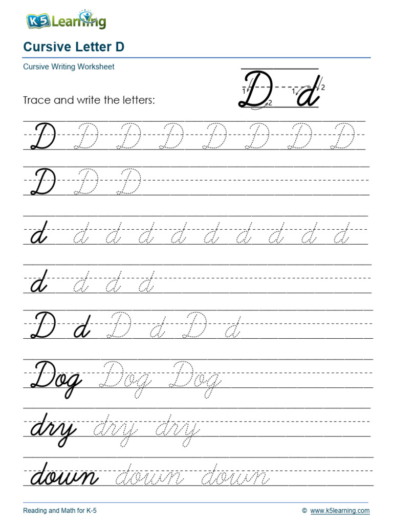 Handwriting Letters DD Printable | PDF