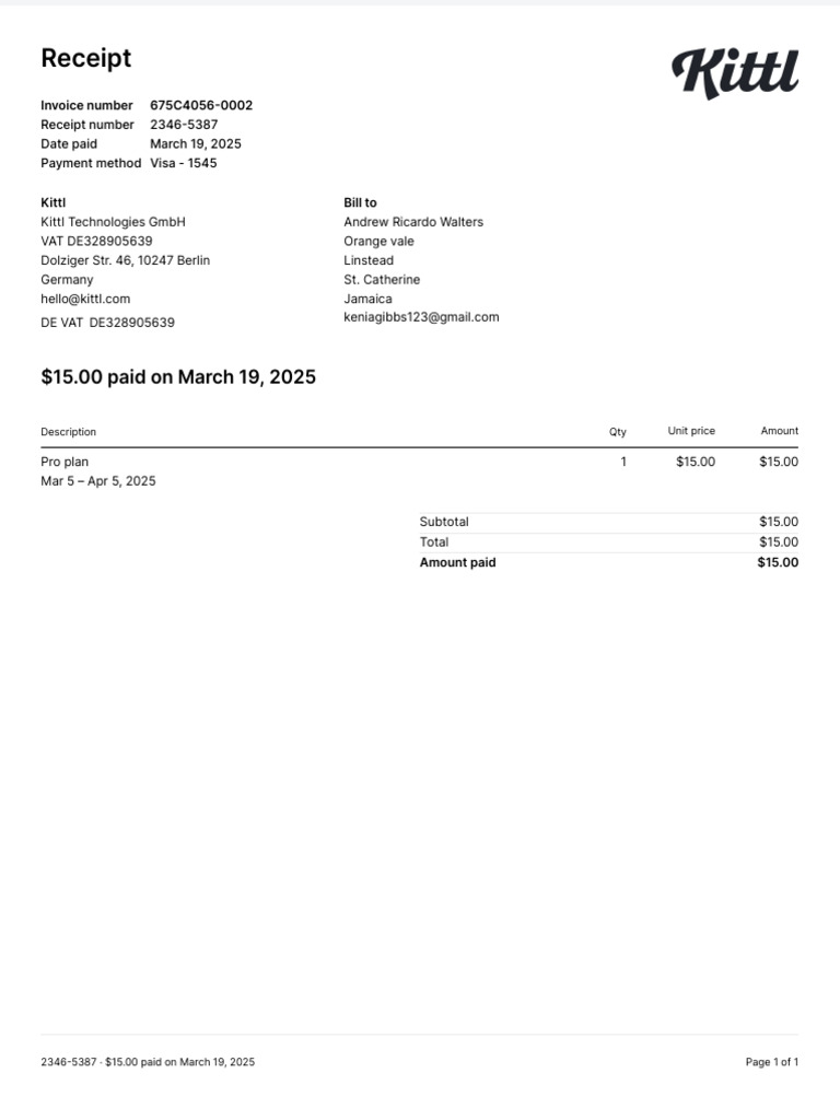 Receipt 2346 5387 | PDF