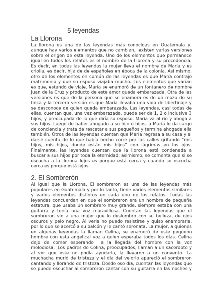 5 Leyendas | PDF