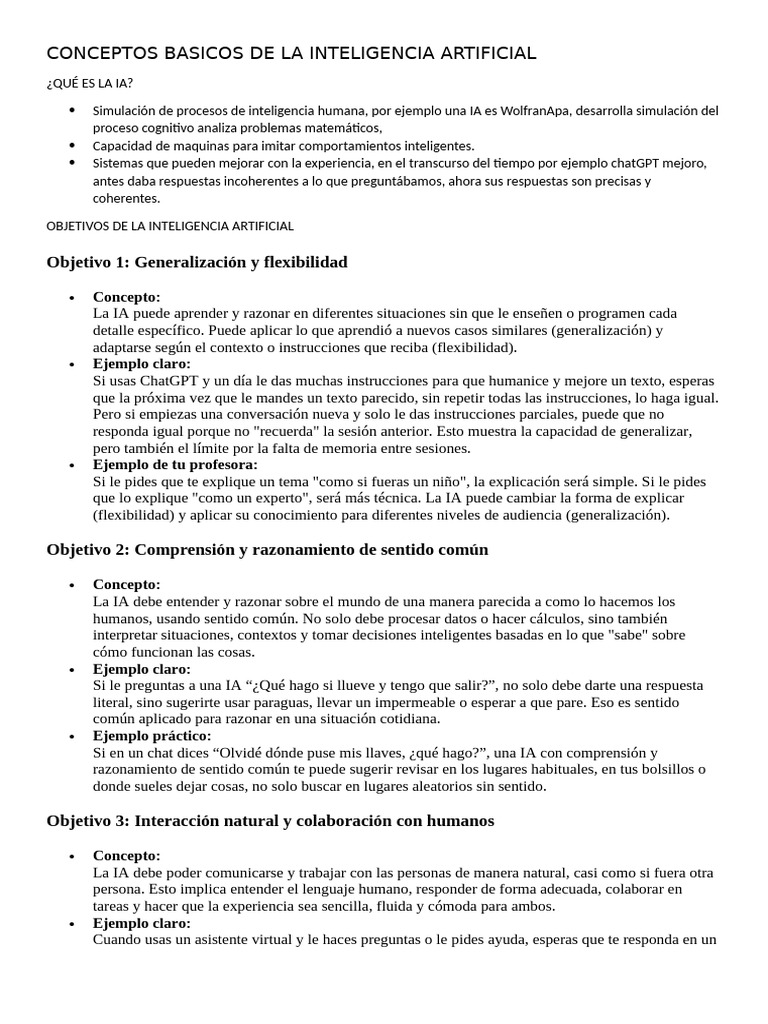 CONCEPTOS BASICOS DE LA INTELIGENCIA ARTIFICIAL | PDF | Inteligencia artificial | Inteligencia ...