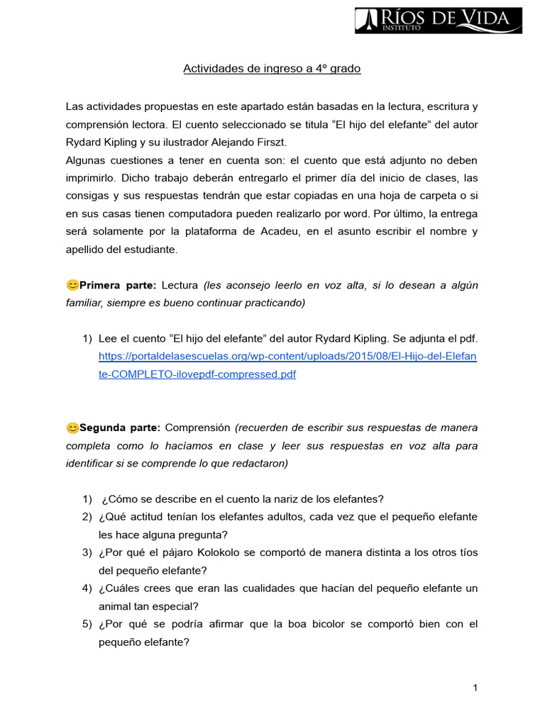 Tarea de Verano | PDF | Adjetivo