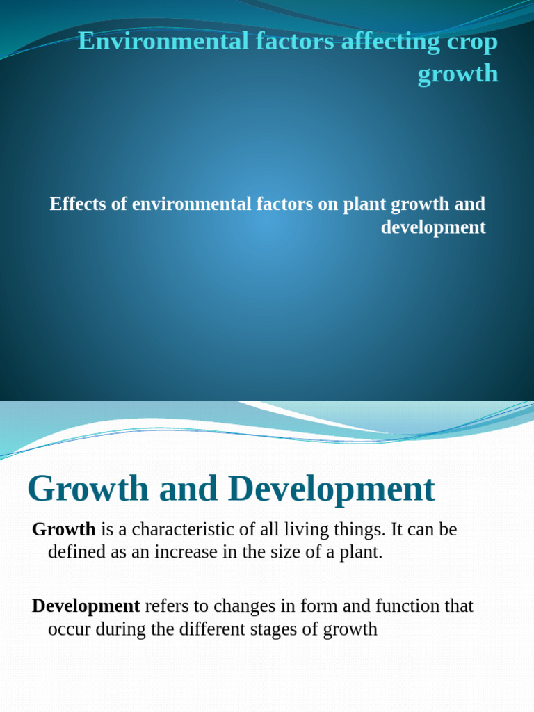 Environmental Factors Affecting Crop Growth | PDF | Soil | Plants