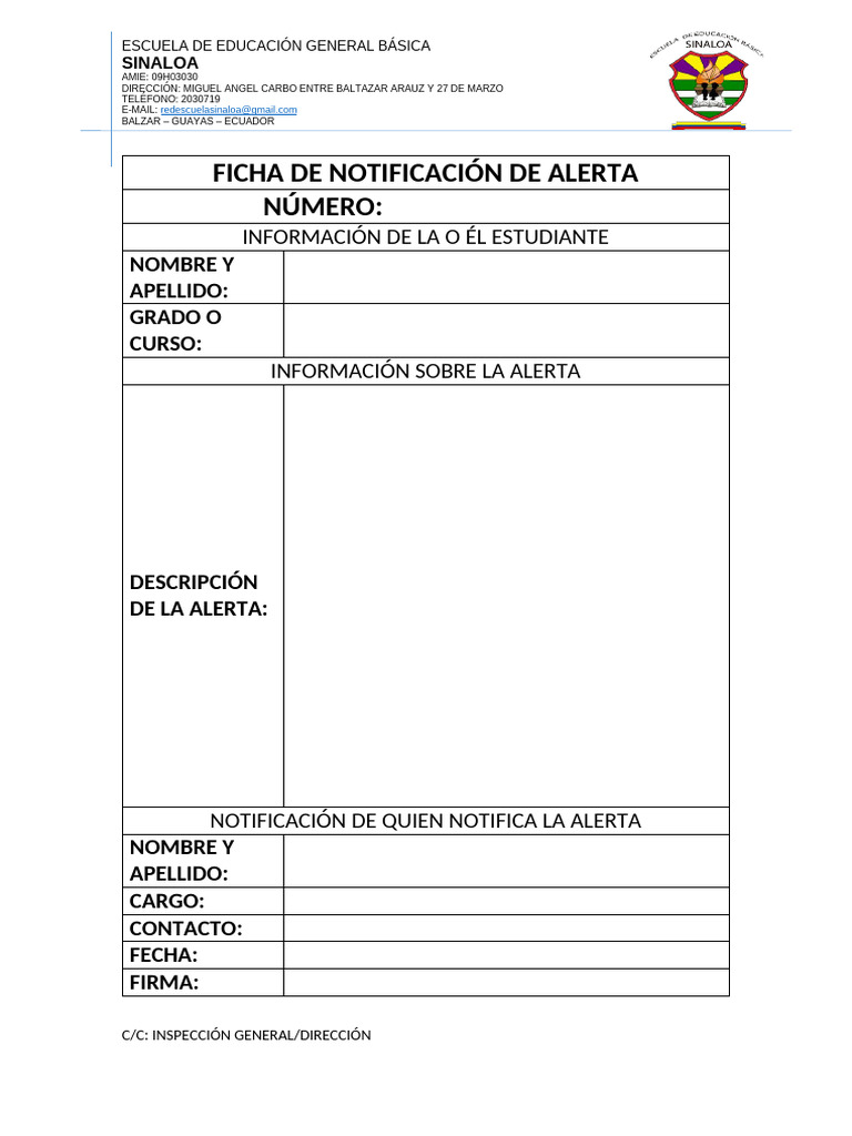 Ficha de Alerta-Dece | PDF