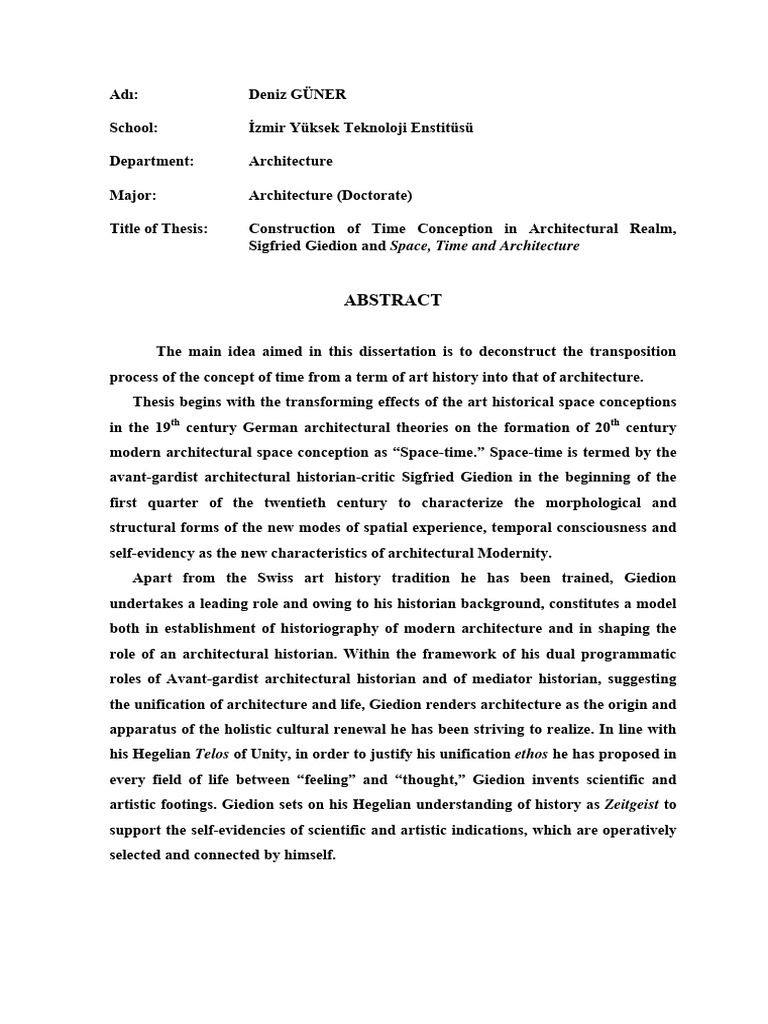 Costruction of Time Conception in Architecture - Deniz Güner | PDF ...
