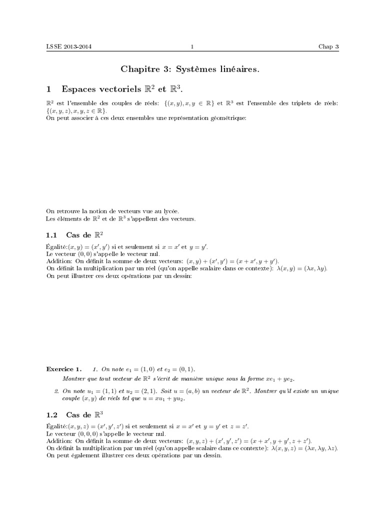 Chap3 Systemes Lineaires | PDF | Analyse mathématique | Concepts ...