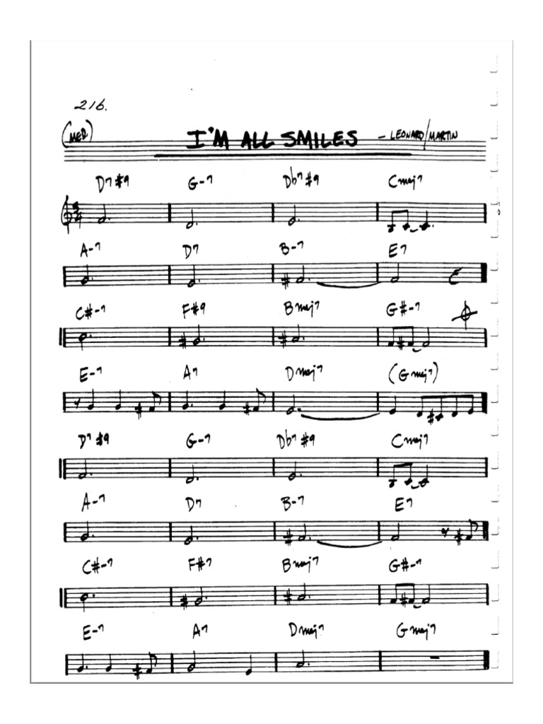 Im All Smiles - Concert | PDF