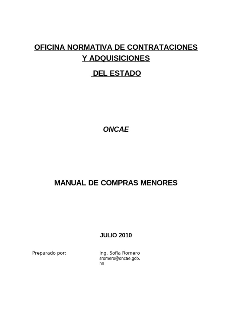 MANUAL COMPRAS MENORES Ejemplo | PDF | Administración Pública | Presupuesto