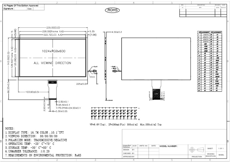 Kingtech 10.1" TFT Display Specs | PDF | Consumer Electronics ...