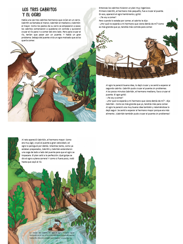 Cuento. Los Tres Cabritos y El Ogro OK | PDF