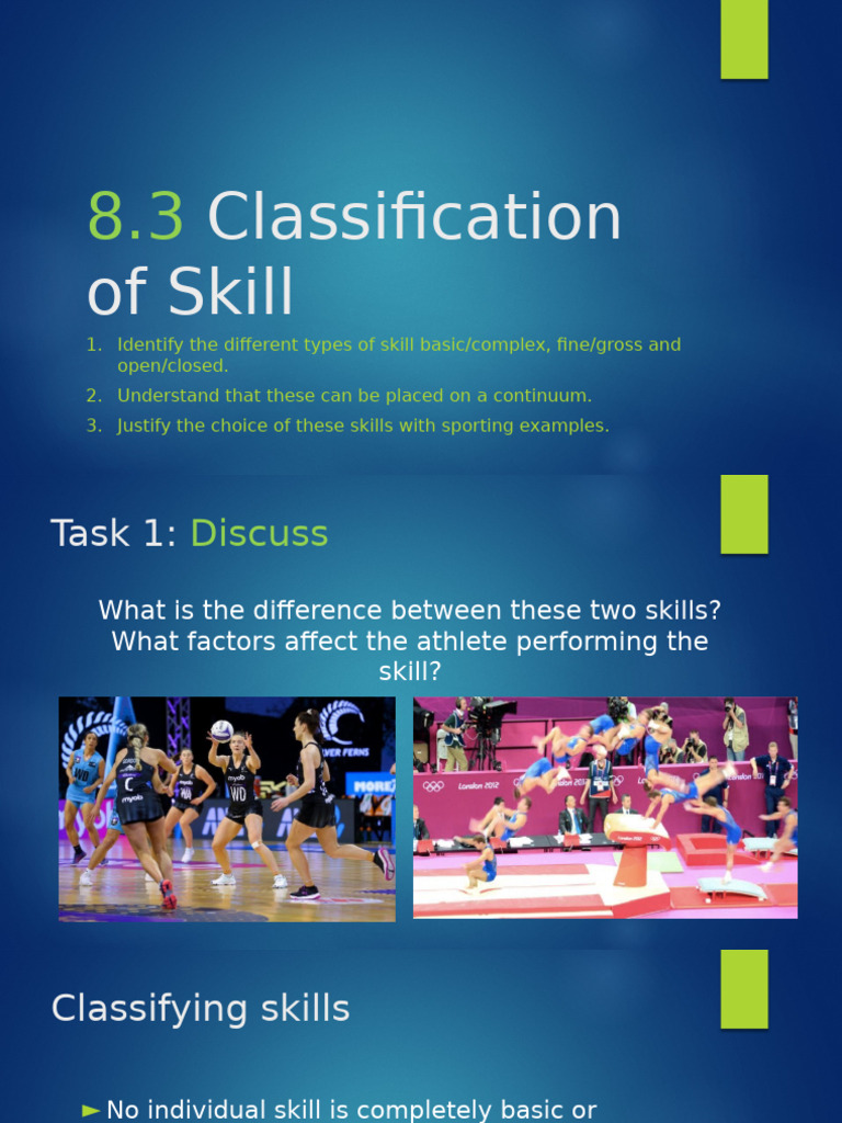 8.3 Classification of Skill IGCSE PE | PDF