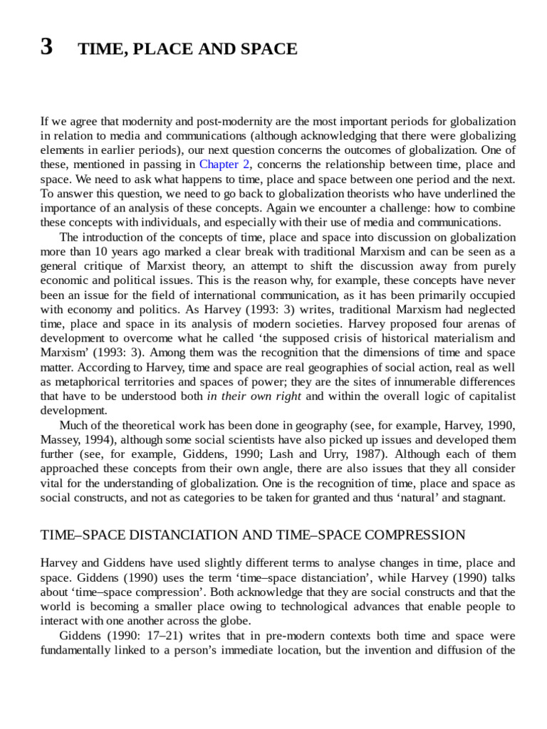 Time, Place, and Space in Globalization | PDF | Space | Marxism