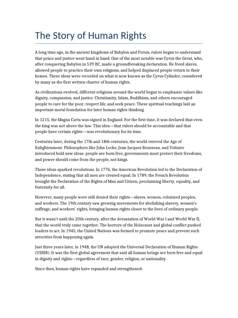 Development and History of Human Rights | PDF | Human Rights | Universalism