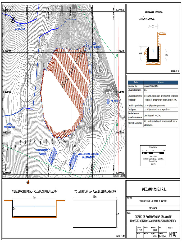 Plano DD-PBD-07.-Diseño de Desmontera-A3 | PDF | Geodesia | Tecnología geográfica