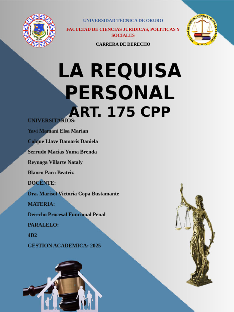 Requisa Personal y Art. 175 CPP | PDF | Policía | Derecho penal