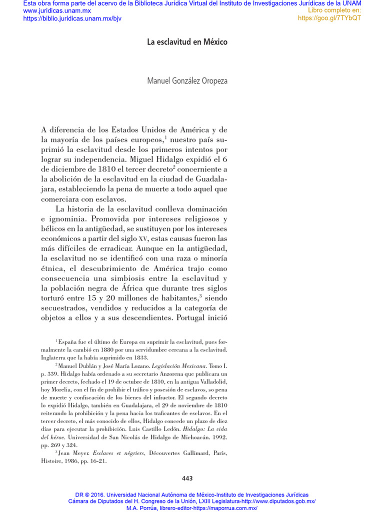 Abolición de la esclavitud en México | PDF | Esclavitud | Abolicionismo