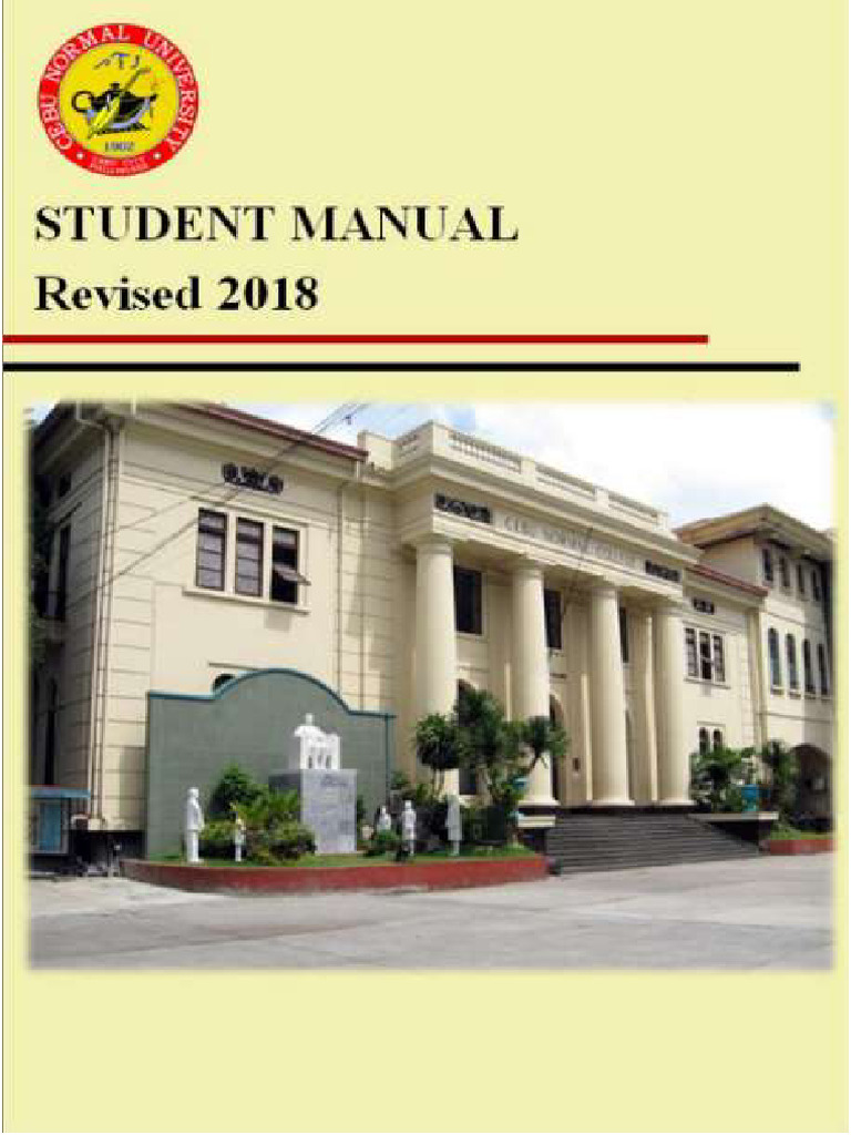 Cebu Normal University Student Manual | PDF | University And College ...