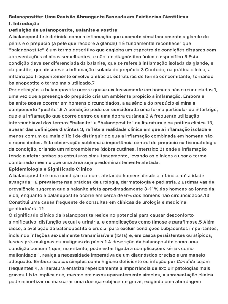 Tratamento da Balanopostite Infecciosa | PDF | Circuncisão | Infecção ...