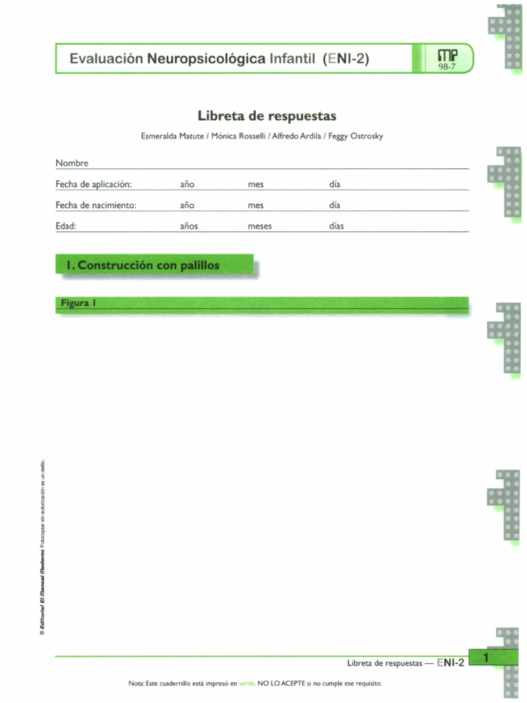 ENI-2 Libreta de Respuestas | PDF
