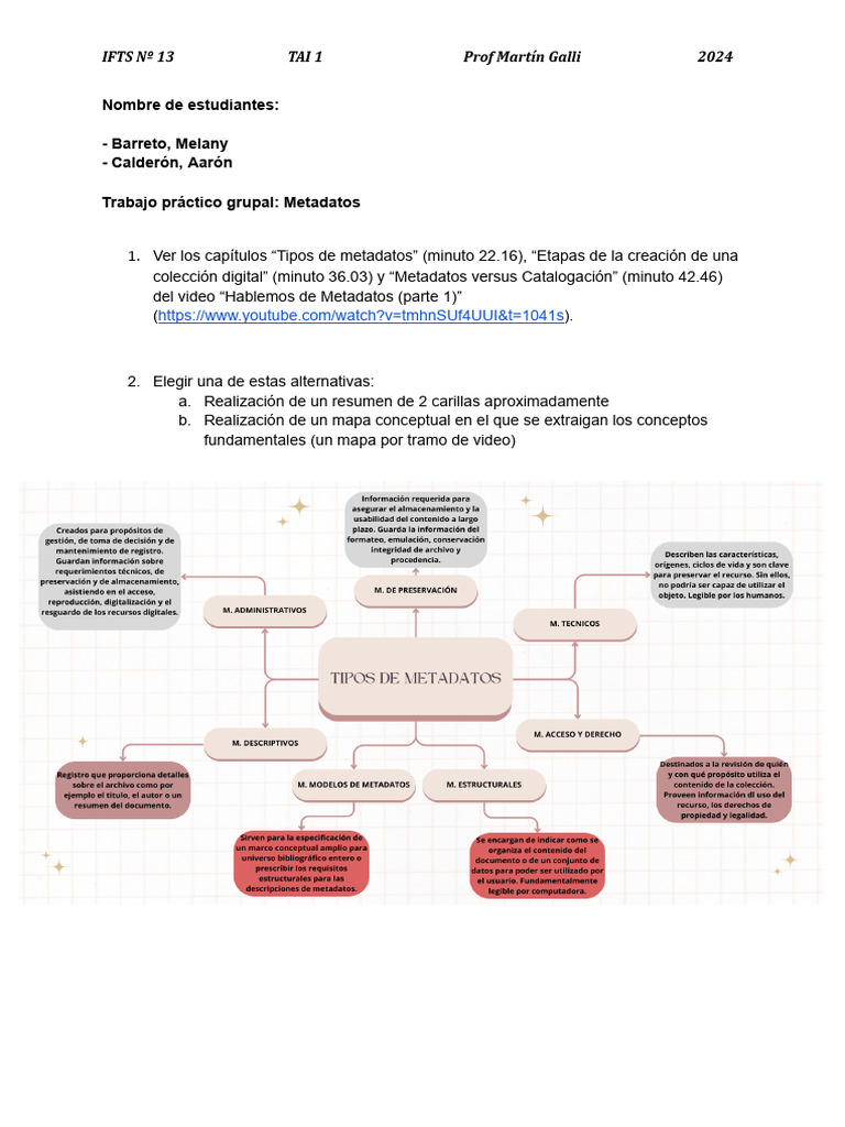 Trabajo Práctico - Metadatos | PDF