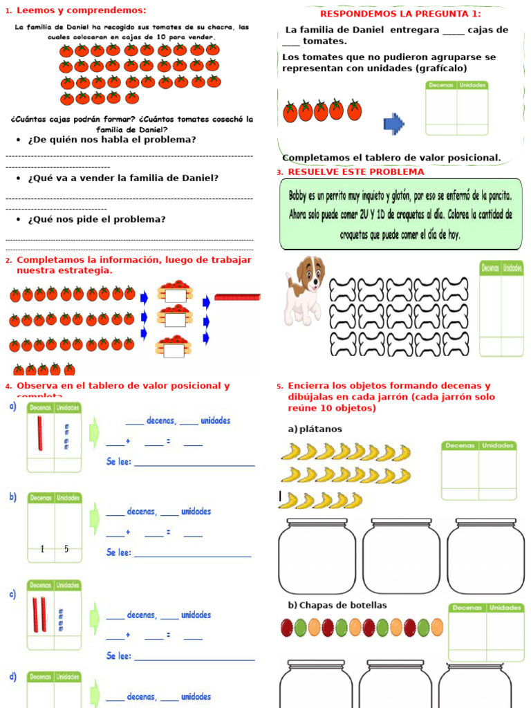 FICHA MATE JUEVES0205 CONOCEMOS LA DECENA | PDF