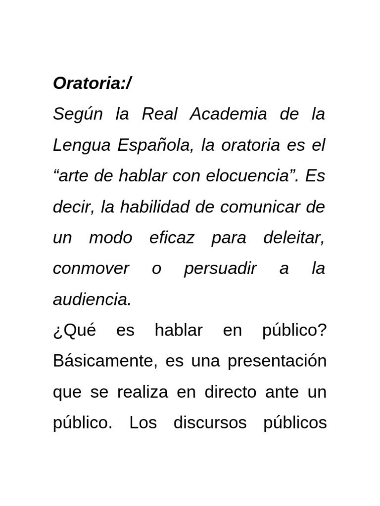 Guía Esencial de Oratoria y Discurso | PDF | Hablar en público | Retórica